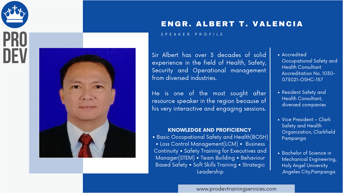 Engr. Albert T. Valencia | ProDev Training Services